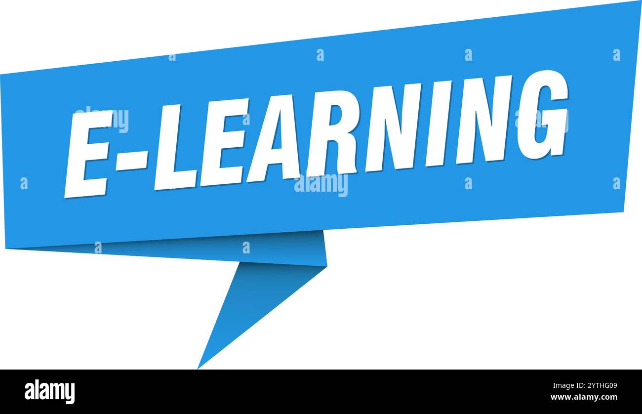 e-learning banner. e-learning speech bubble, label, sticker, ribbon ...