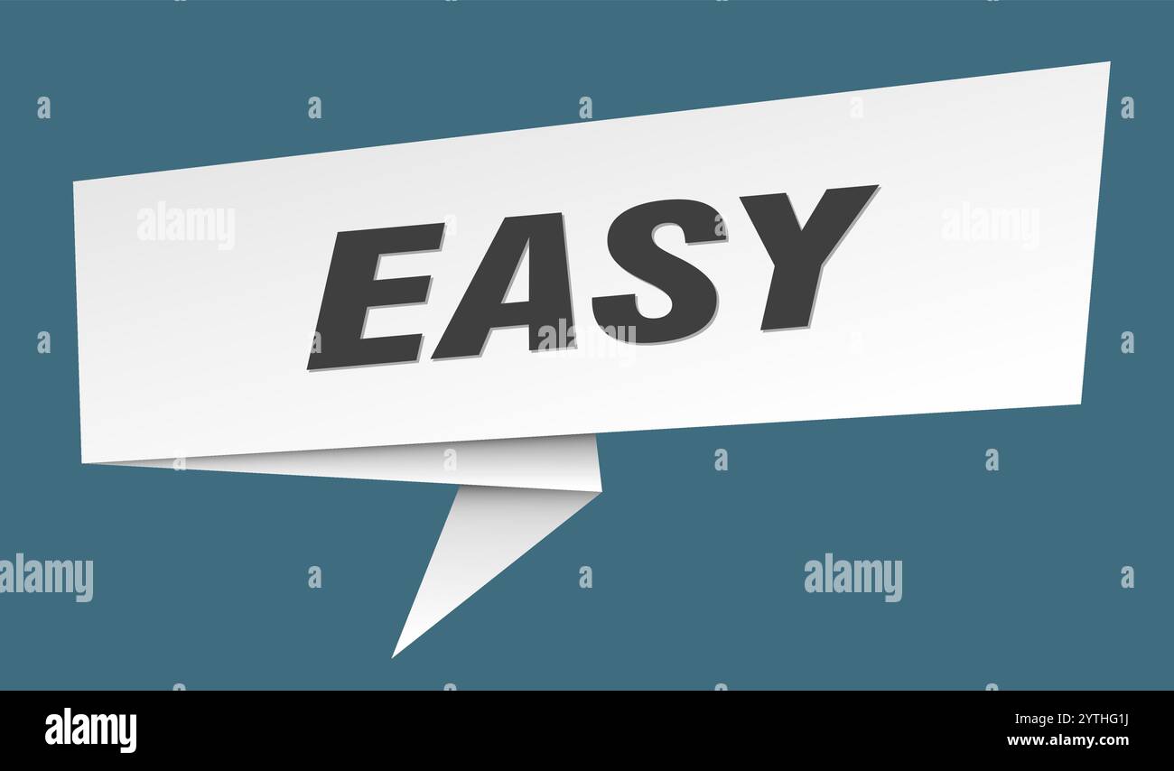 easy banner. easy speech bubble, label, sticker, ribbon, sign template ...