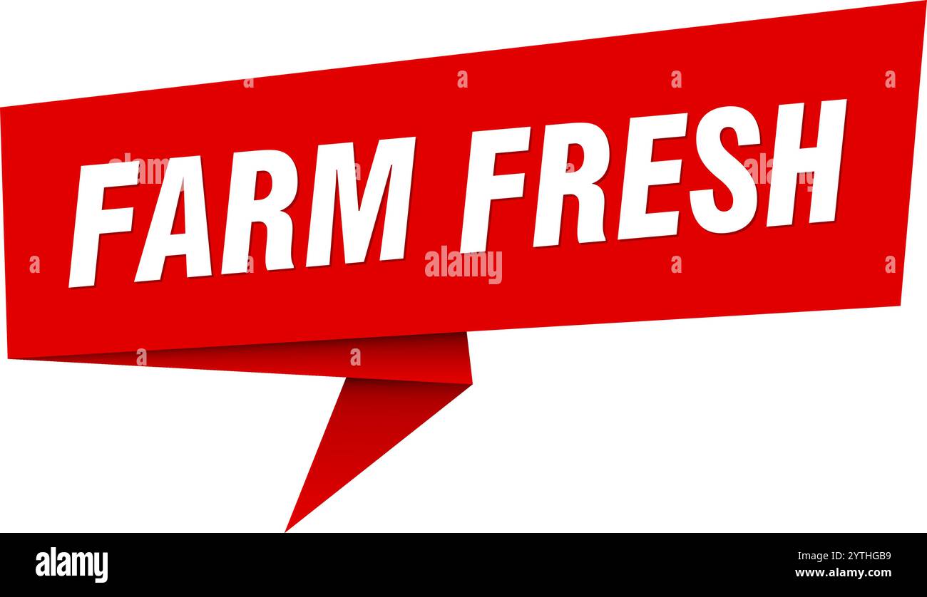 farm fresh banner. farm fresh speech bubble, label, sticker, ribbon ...