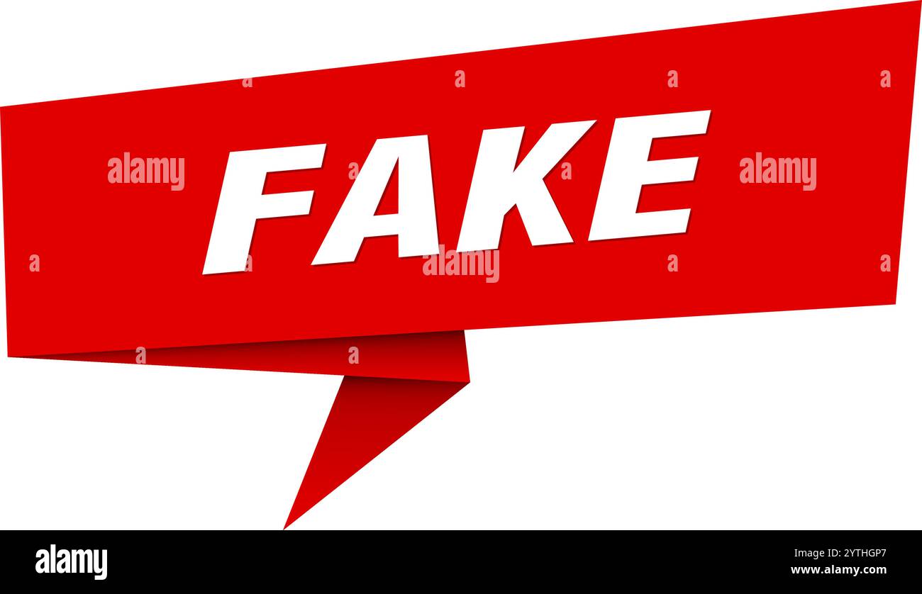 fake banner. fake speech bubble, label, sticker, ribbon, sign template ...