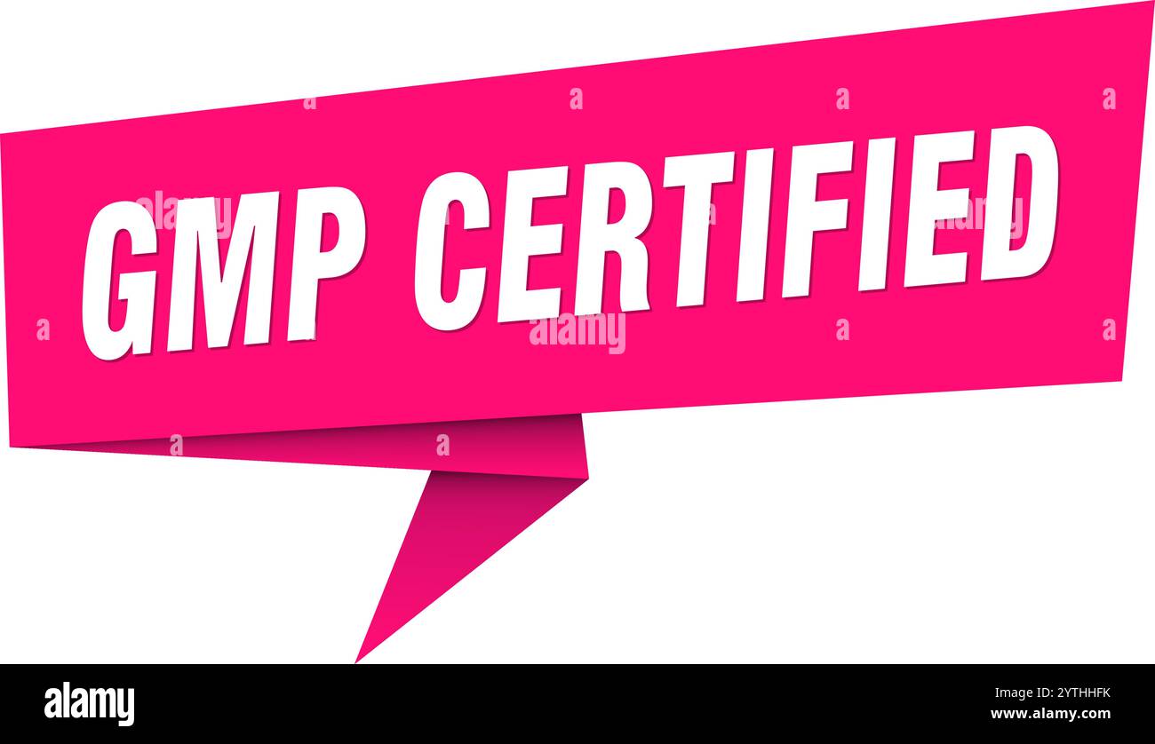 gmp certified banner. gmp certified speech bubble, label, sticker ...
