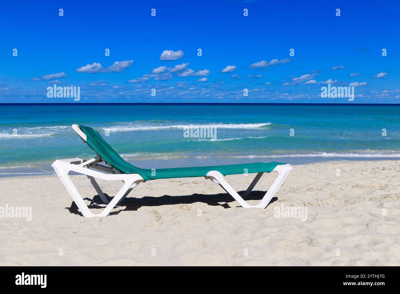 A beach chair on the beautiful beach Stock Photo - Alamy