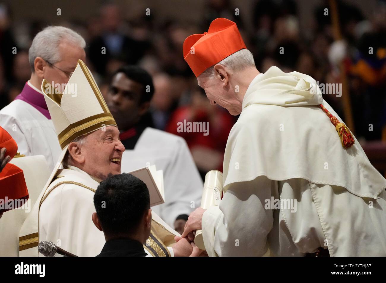 British theologian Timothy Peter Joseph Radclife, right, receives from ...