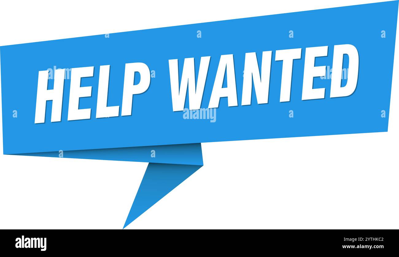 help wanted banner. help wanted speech bubble, label, sticker, ribbon ...