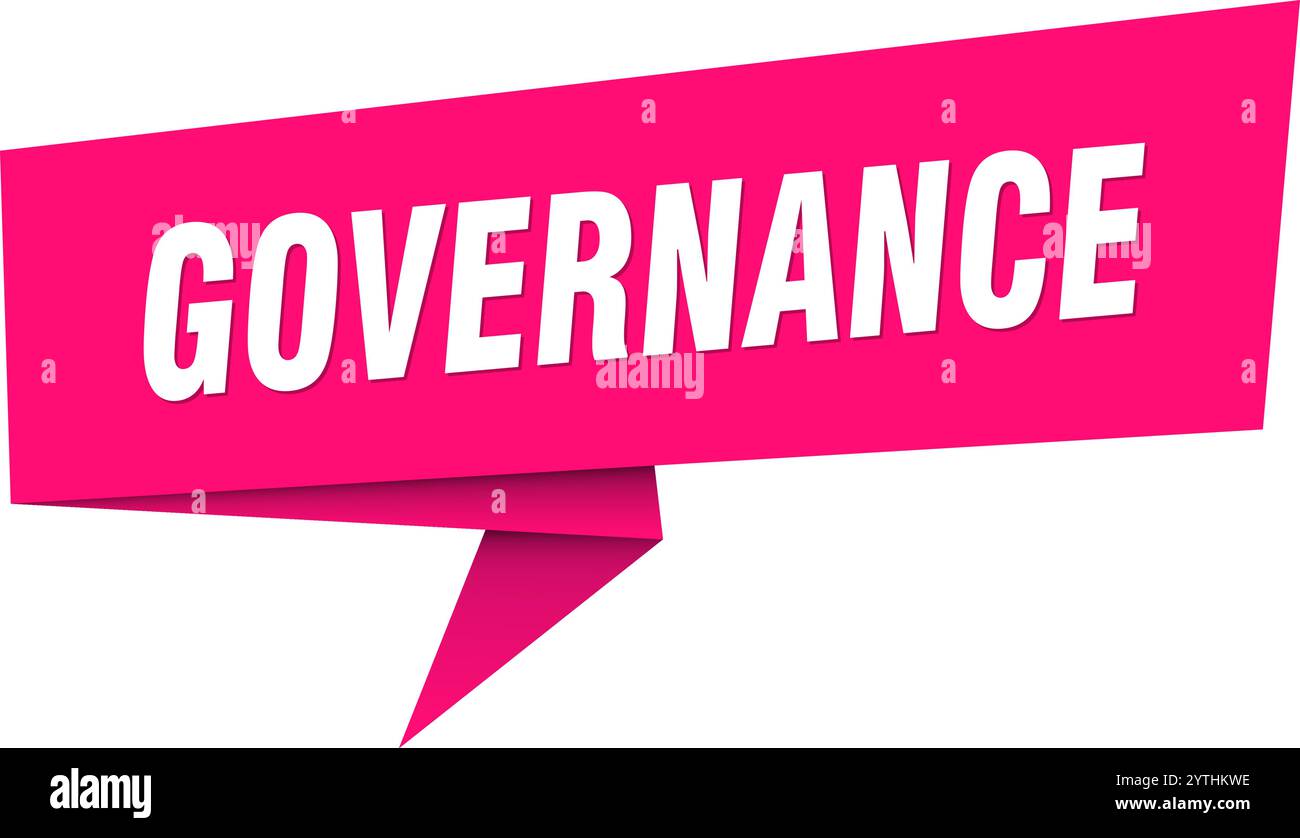 governance banner. governance speech bubble, label, sticker, ribbon ...