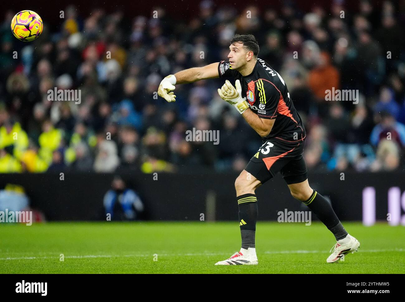 Aston Villa goalkeeper Emiliano Martinez during the Premier League ...