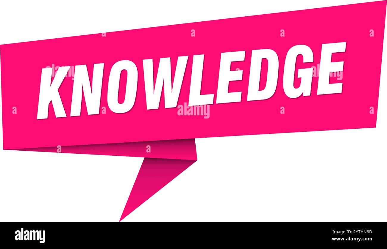 knowledge banner. knowledge speech bubble, label, sticker, ribbon, sign ...