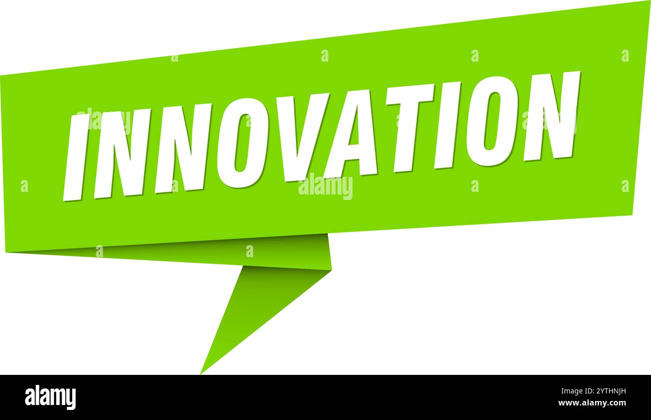 innovation banner. innovation speech bubble, label, sticker, ribbon ...