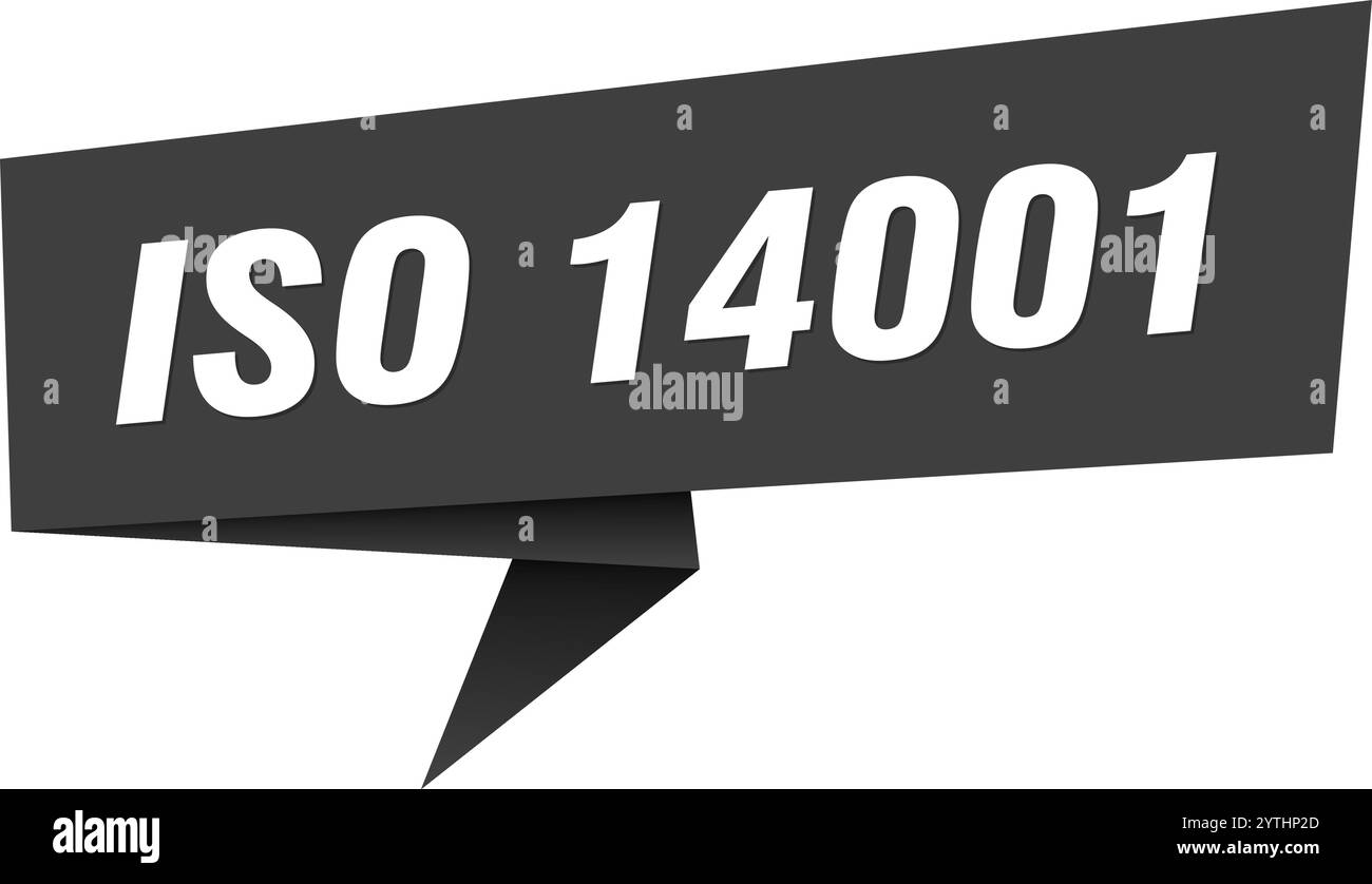 iso 14001 banner. iso 14001 speech bubble, label, sticker, ribbon, sign ...
