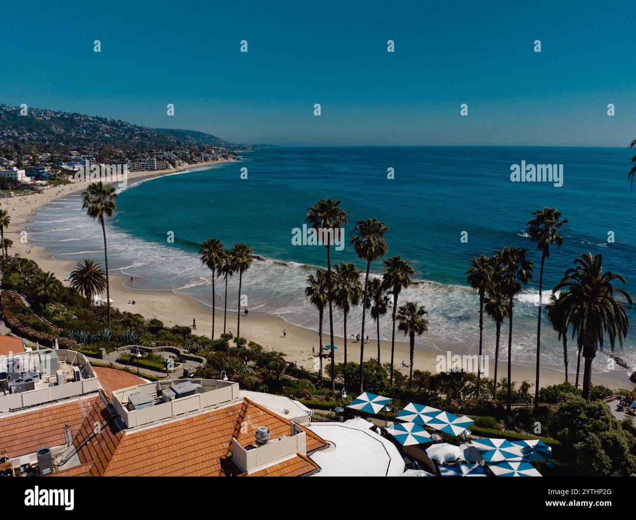 APRIL 2024, LAGUNA BEACH, SOUTHERN CALIFORNIA - aerial views of white ...