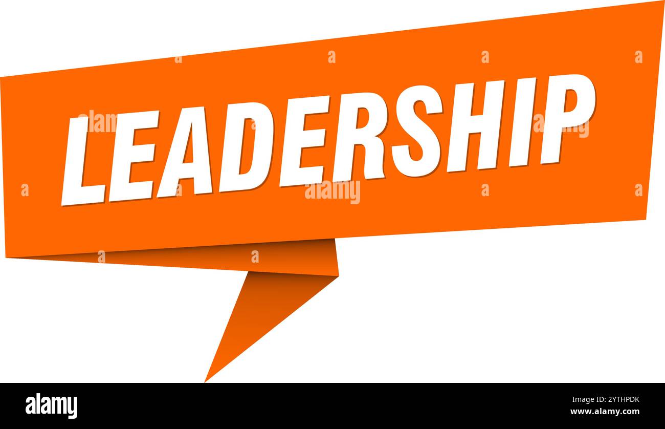 leadership banner. leadership speech bubble, label, sticker, ribbon ...