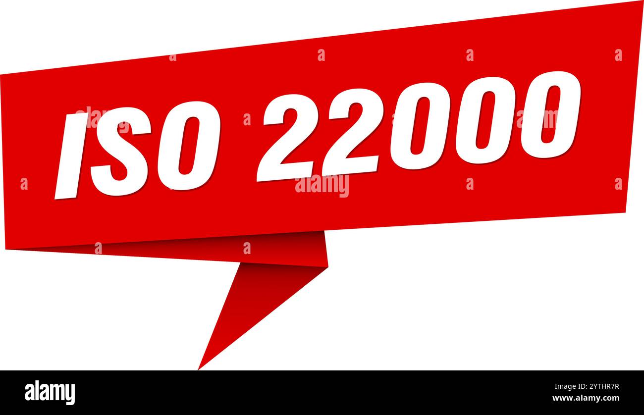 iso 22000 banner. iso 22000 speech bubble, label, sticker, ribbon, sign ...