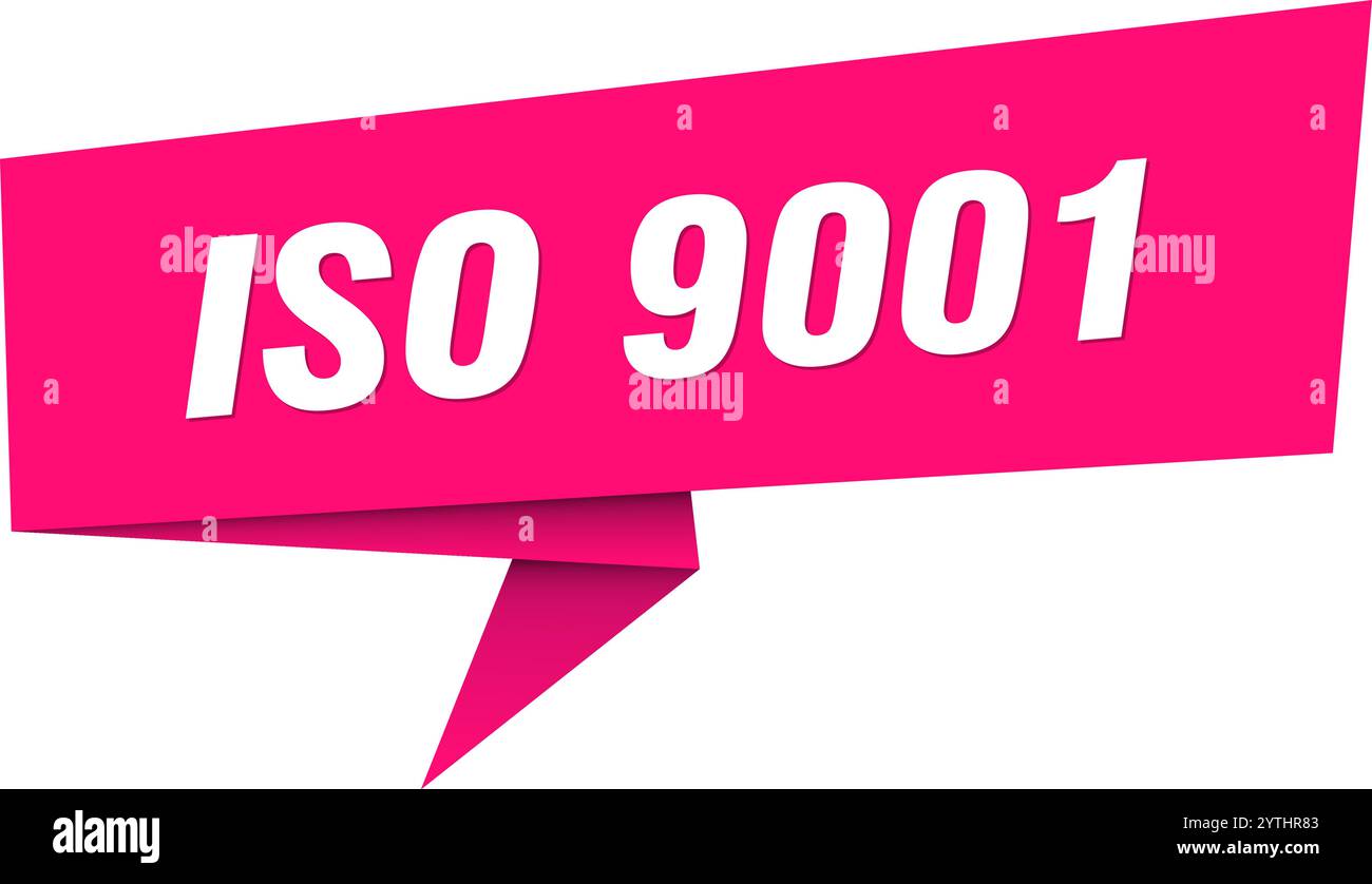 iso 9001 banner. iso 9001 speech bubble, label, sticker, ribbon, sign ...