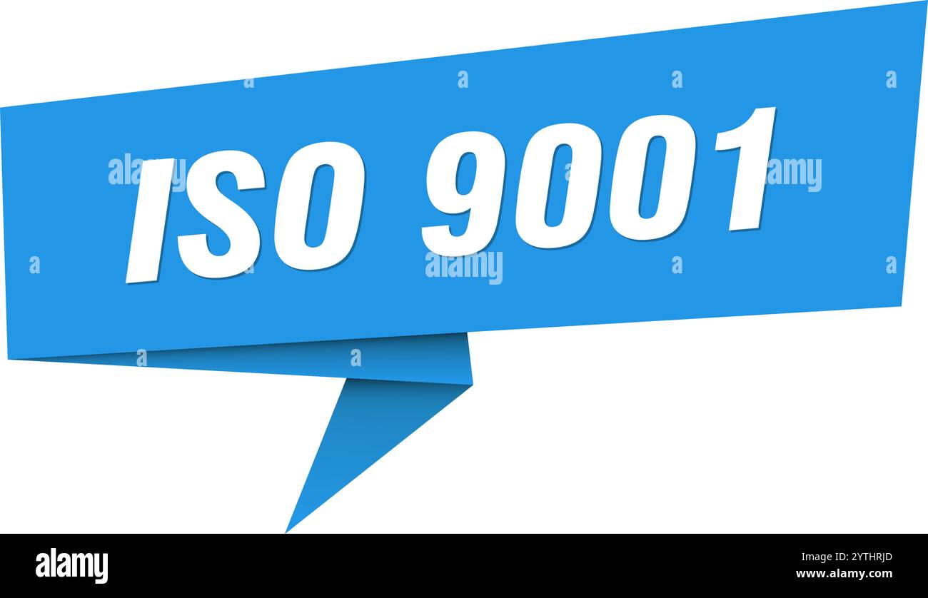 iso 9001 banner. iso 9001 speech bubble, label, sticker, ribbon, sign ...