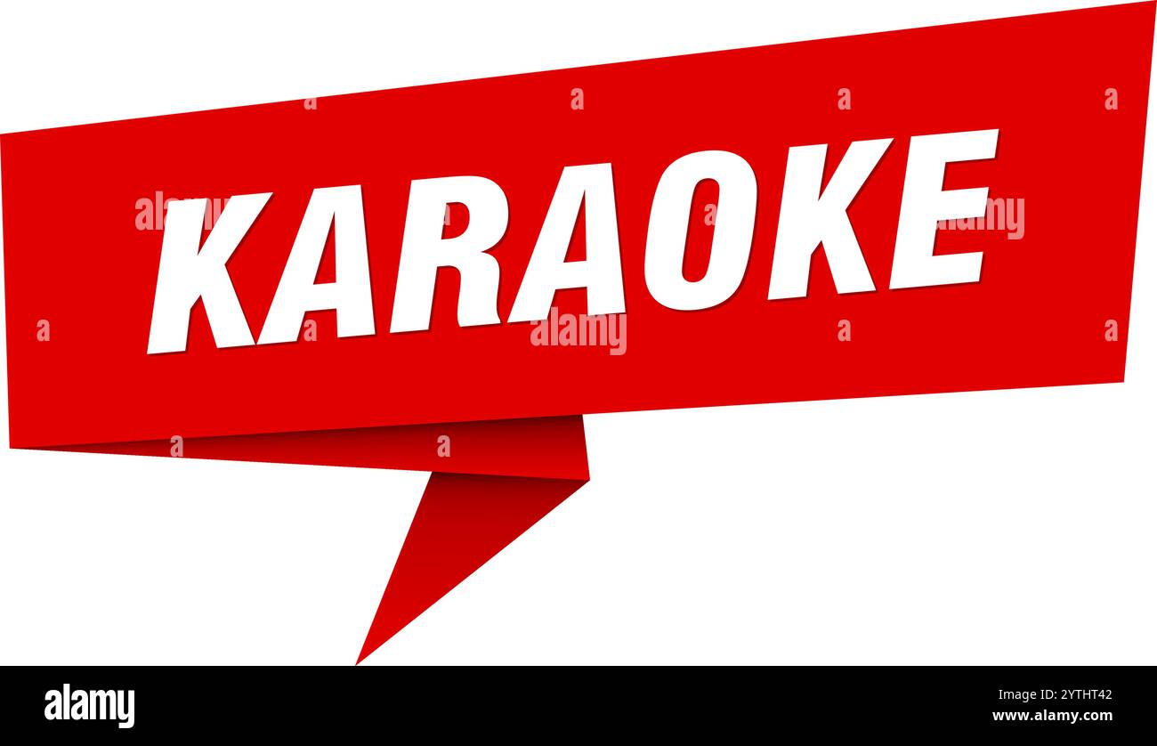 karaoke banner. karaoke speech bubble, label, sticker, ribbon, sign ...
