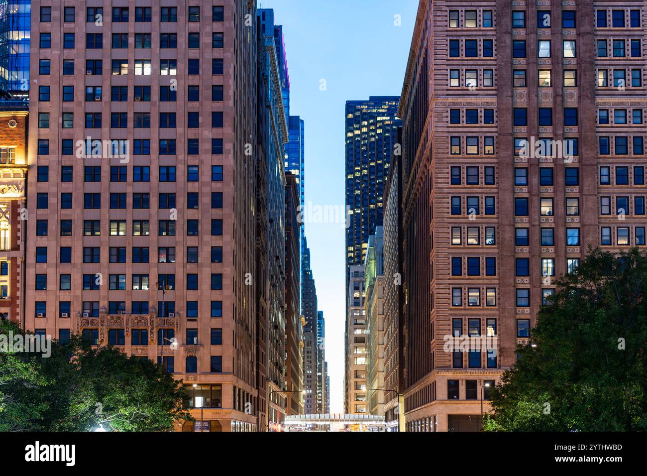 Night city of Chicago. Business city. Night cityscape of Chicago ...