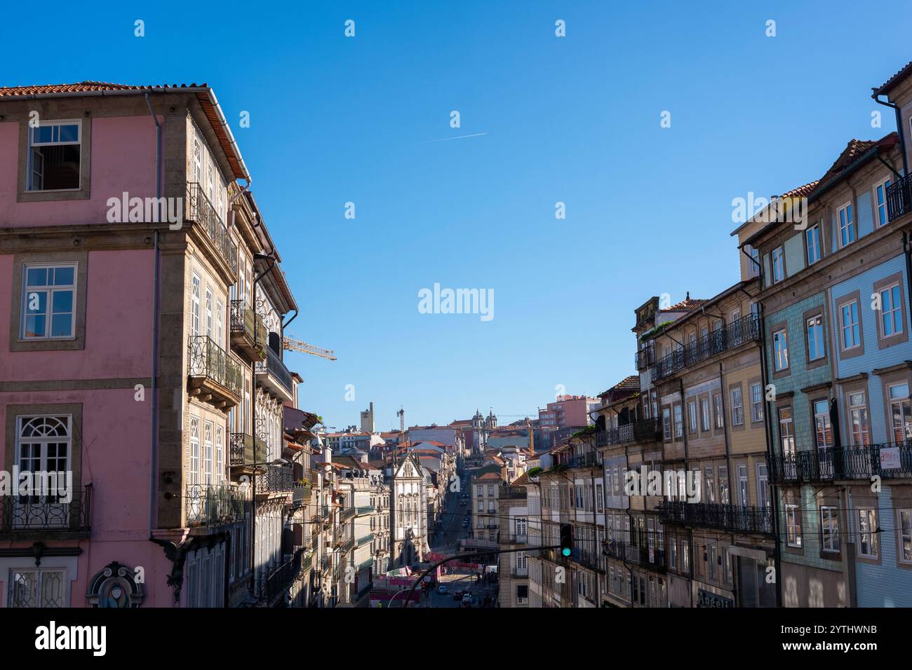 Typical colorful facades of buildings in the city of Porto, Portugal ...