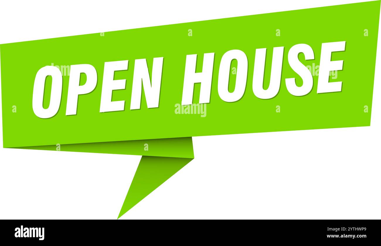 open house banner. open house speech bubble, label, sticker, ribbon ...