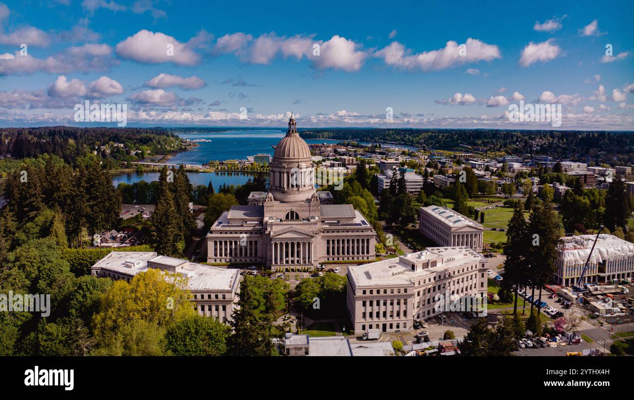 Olympia washington state capital aerial hi-res stock photography and ...