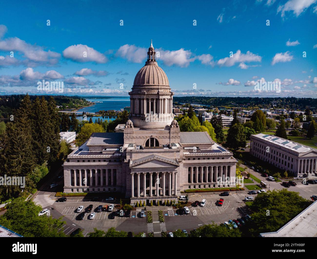 Olympia washington state capital aerial hi-res stock photography and ...