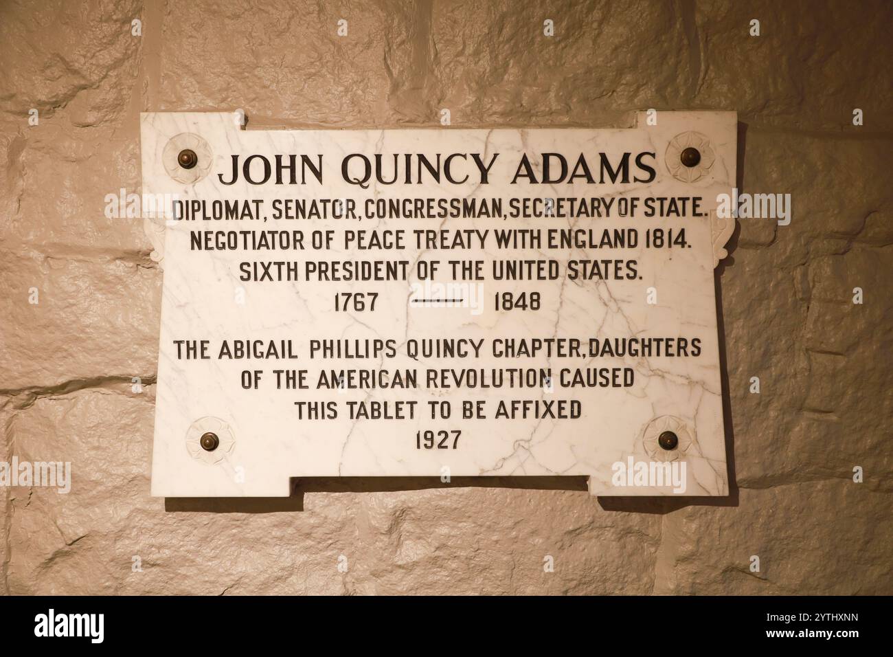 US President John Quincy Adams Burial Memorial at United First Parish ...