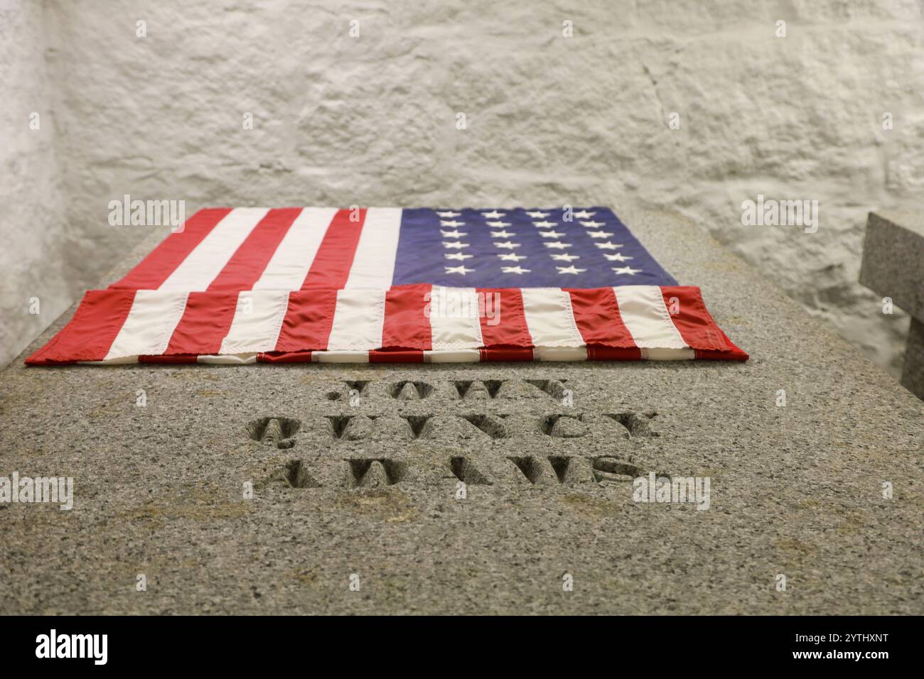 Grave of US President John Quincy Adams, at United First Parish Church ...