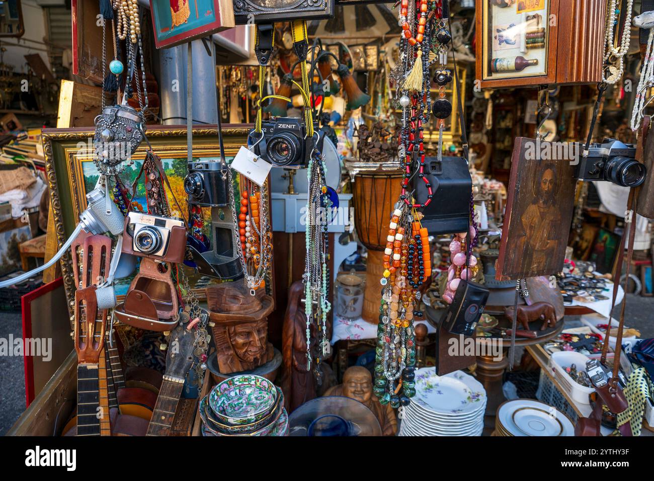 Athens, Attica - GR - Oct 25, 2024 A charming Athens thrift shop with ...