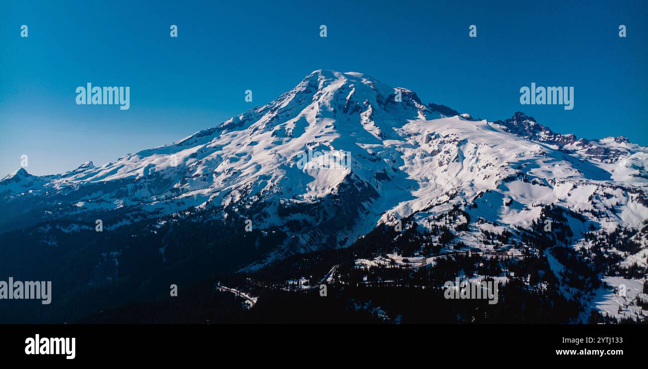 MAY 2024, MOUNT RANIER NATIONAL PARK, Washington - view of Mount Ranier ...