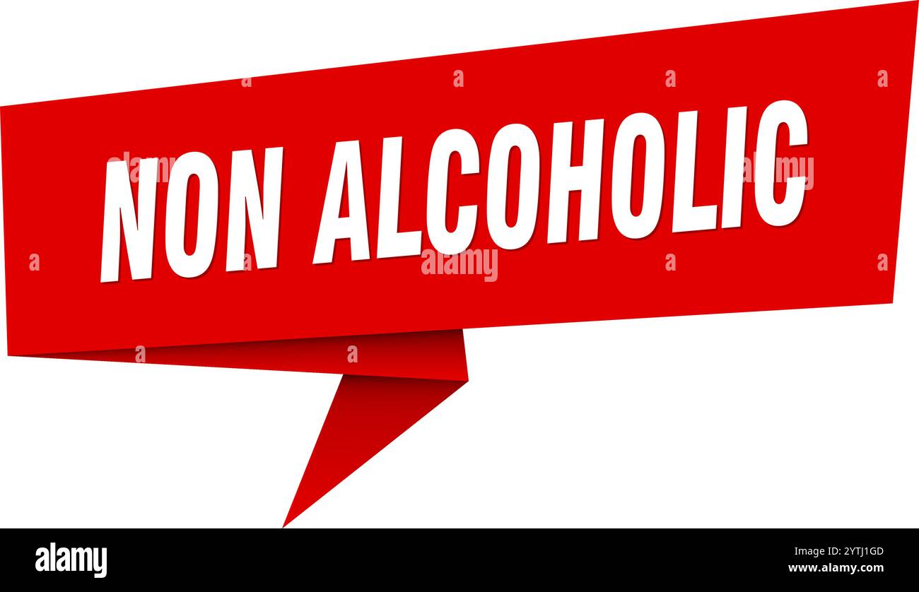 non alcoholic banner. non alcoholic speech bubble, label, sticker ...