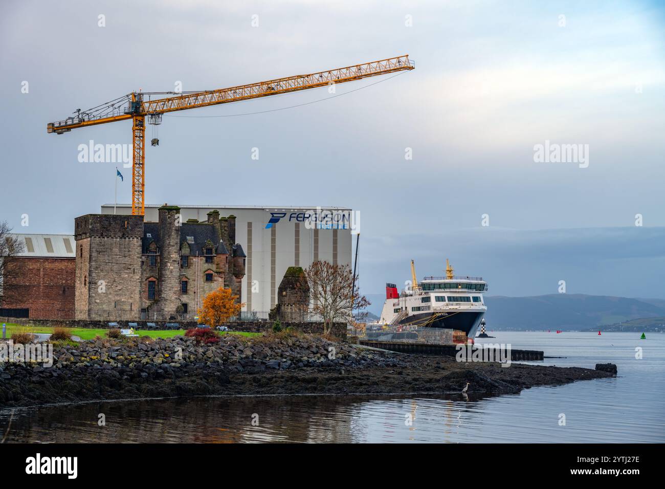 Ferguson Ship yard Poverty Glasgow with Glen Rosa ferry with Newark ...