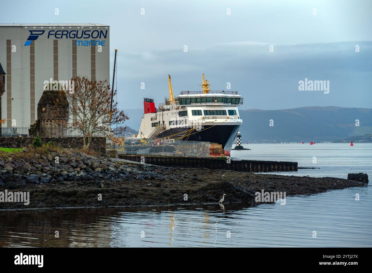 Ferguson Ship yard Poverty Glasgow with Glen Rosa ferry with Newark ...