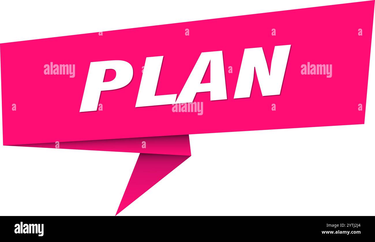 plan banner. plan speech bubble, label, sticker, ribbon, sign template ...