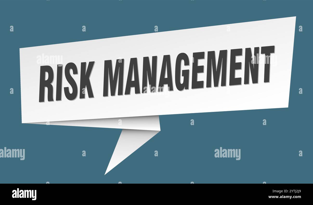 risk management banner. risk management speech bubble, label, sticker ...