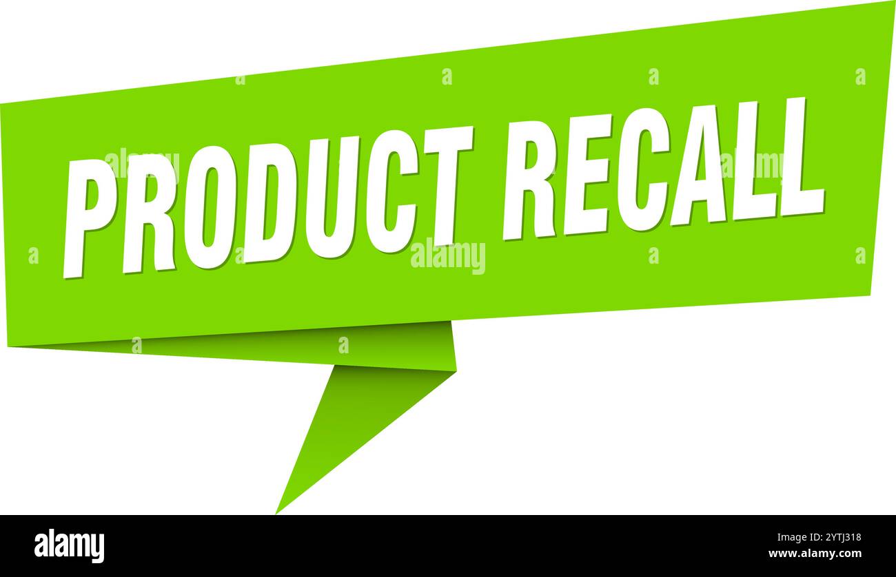 product recall banner. product recall speech bubble, label, sticker ...