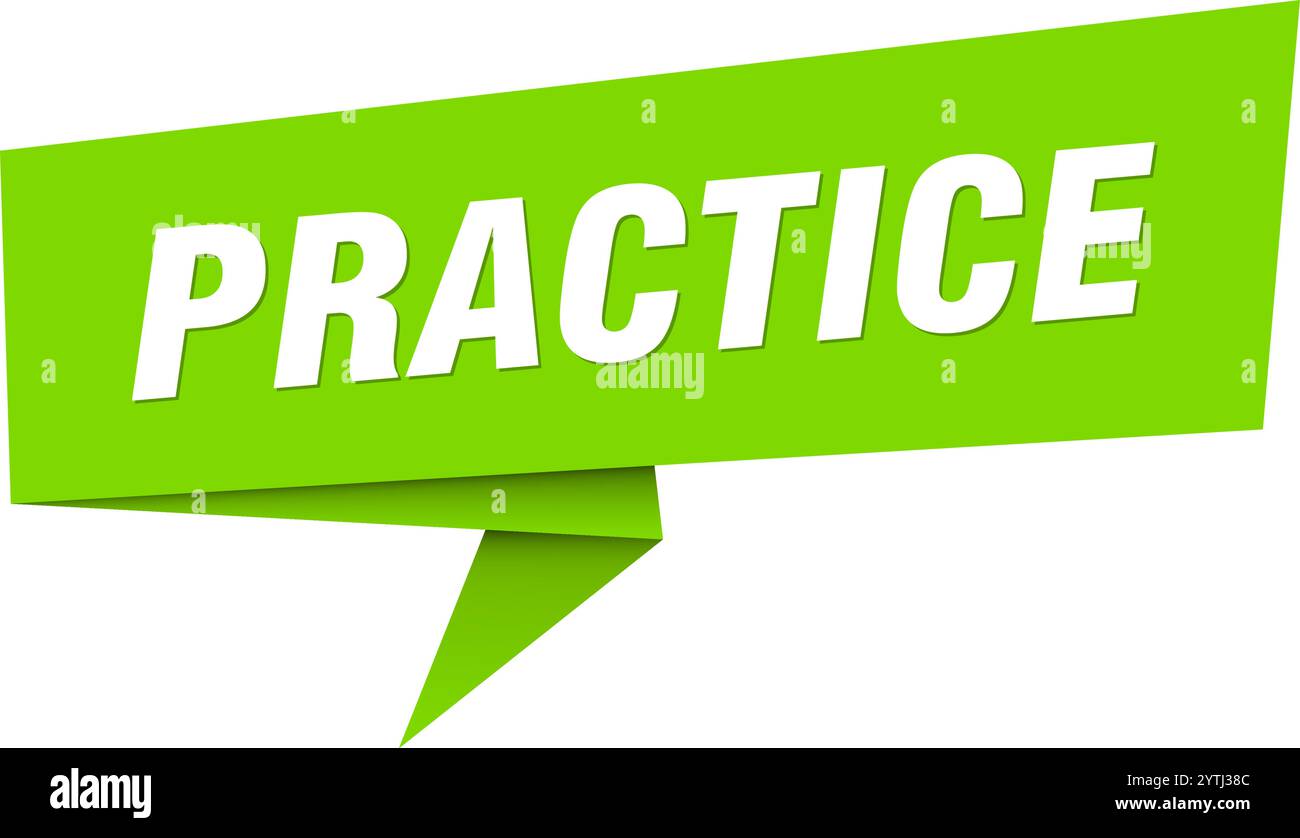 practice banner. practice speech bubble, label, sticker, ribbon, sign ...