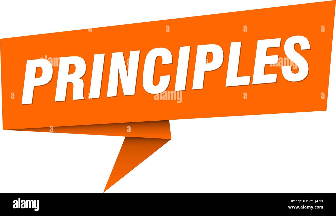 principles banner. principles speech bubble, label, sticker, ribbon ...