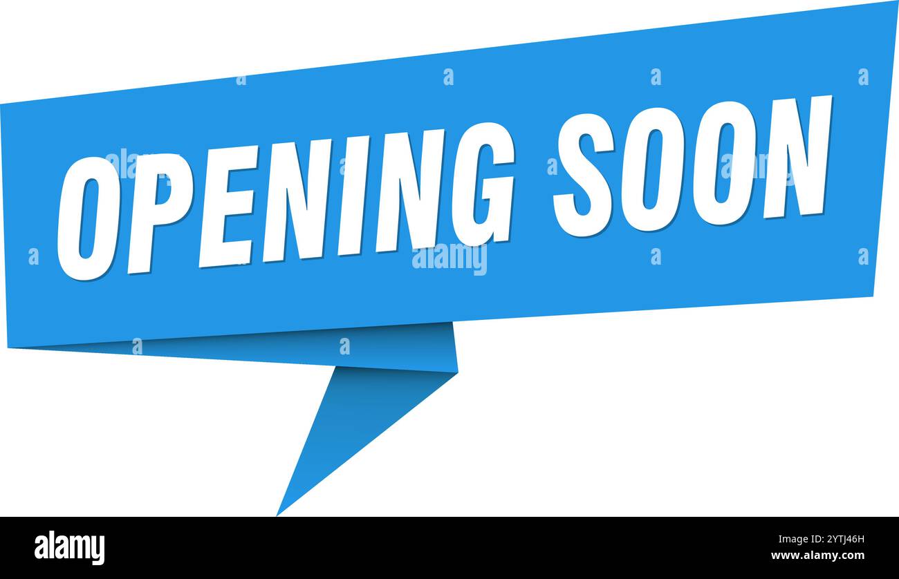 opening soon banner. opening soon speech bubble, label, sticker, ribbon ...