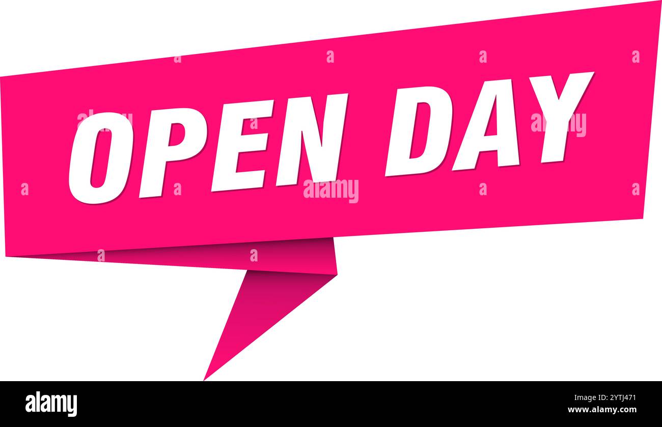 open day banner. open day speech bubble, label, sticker, ribbon, sign ...