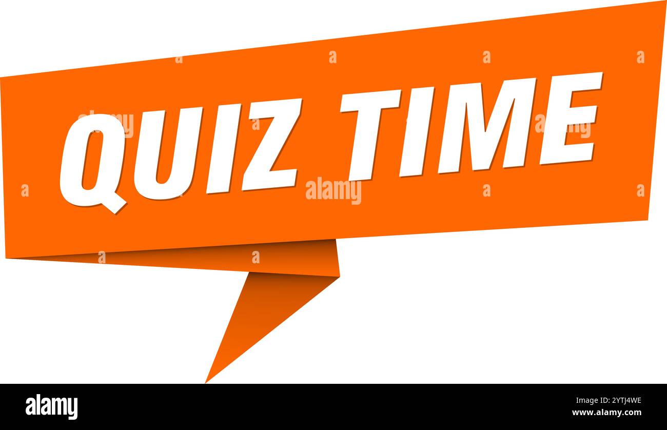 quiz time banner. quiz time speech bubble, label, sticker, ribbon, sign ...