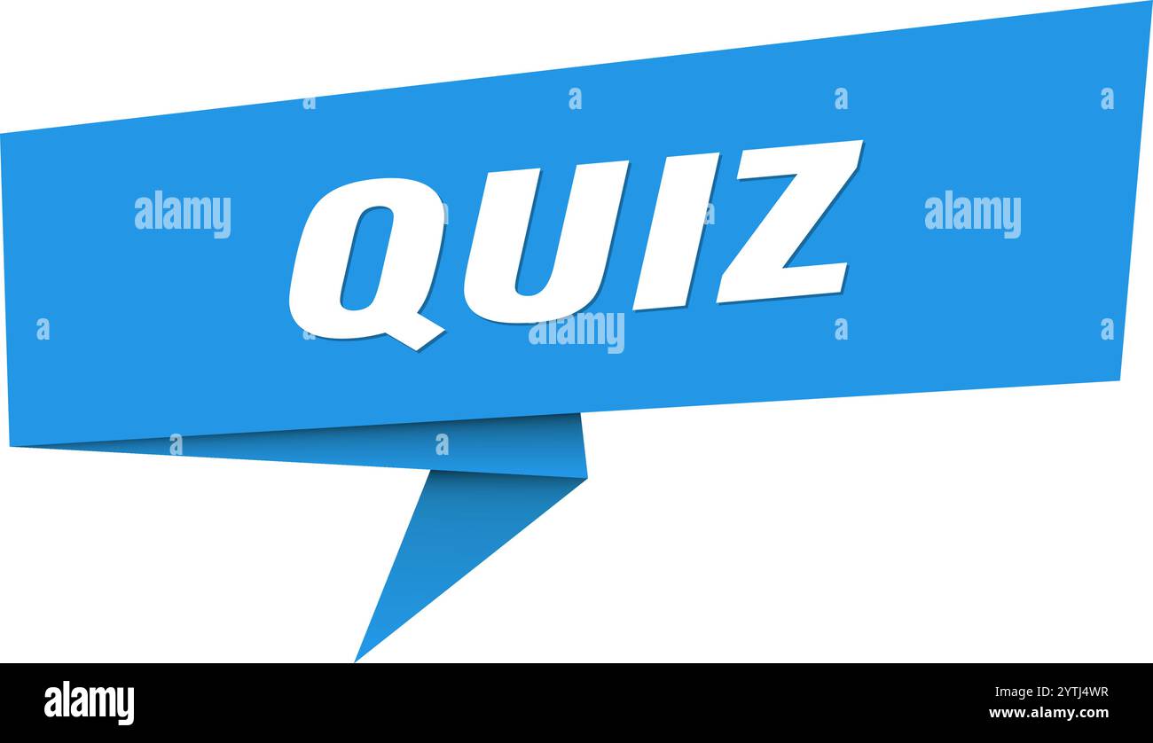 quiz banner. quiz speech bubble, label, sticker, ribbon, sign template ...