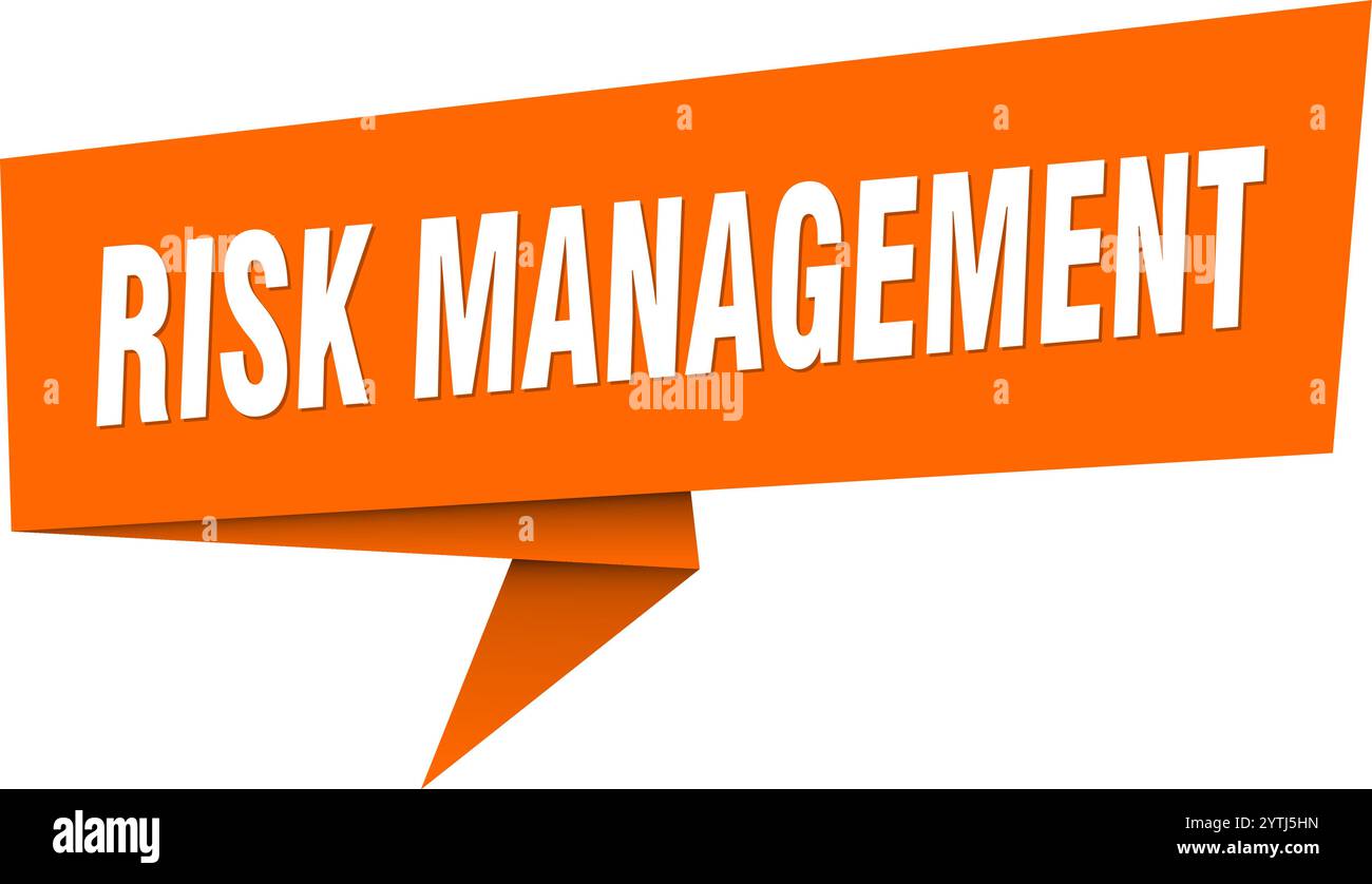 risk management banner. risk management speech bubble, label, sticker ...