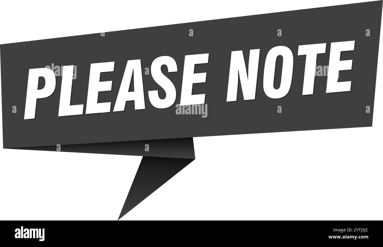 please note banner. please note speech bubble, label, sticker, ribbon ...