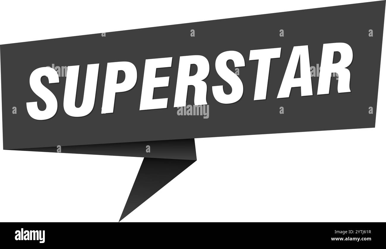 superstar banner. superstar speech bubble, label, sticker, ribbon, sign ...