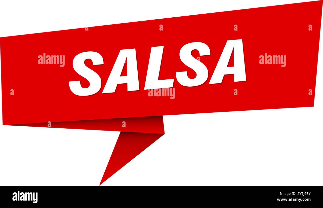 salsa banner. salsa speech bubble, label, sticker, ribbon, sign ...