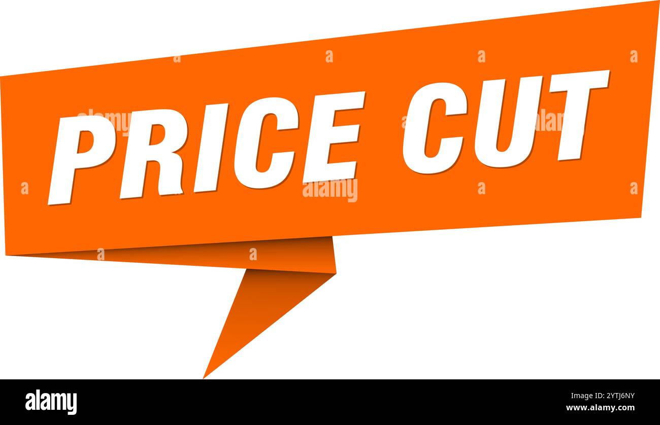 price cut banner. price cut speech bubble, label, sticker, ribbon, sign ...