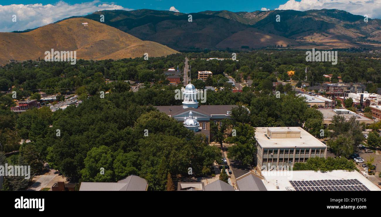 JULY 2024, CARSON CITY, NV - State Capitol of Nevada shows silver dome ...