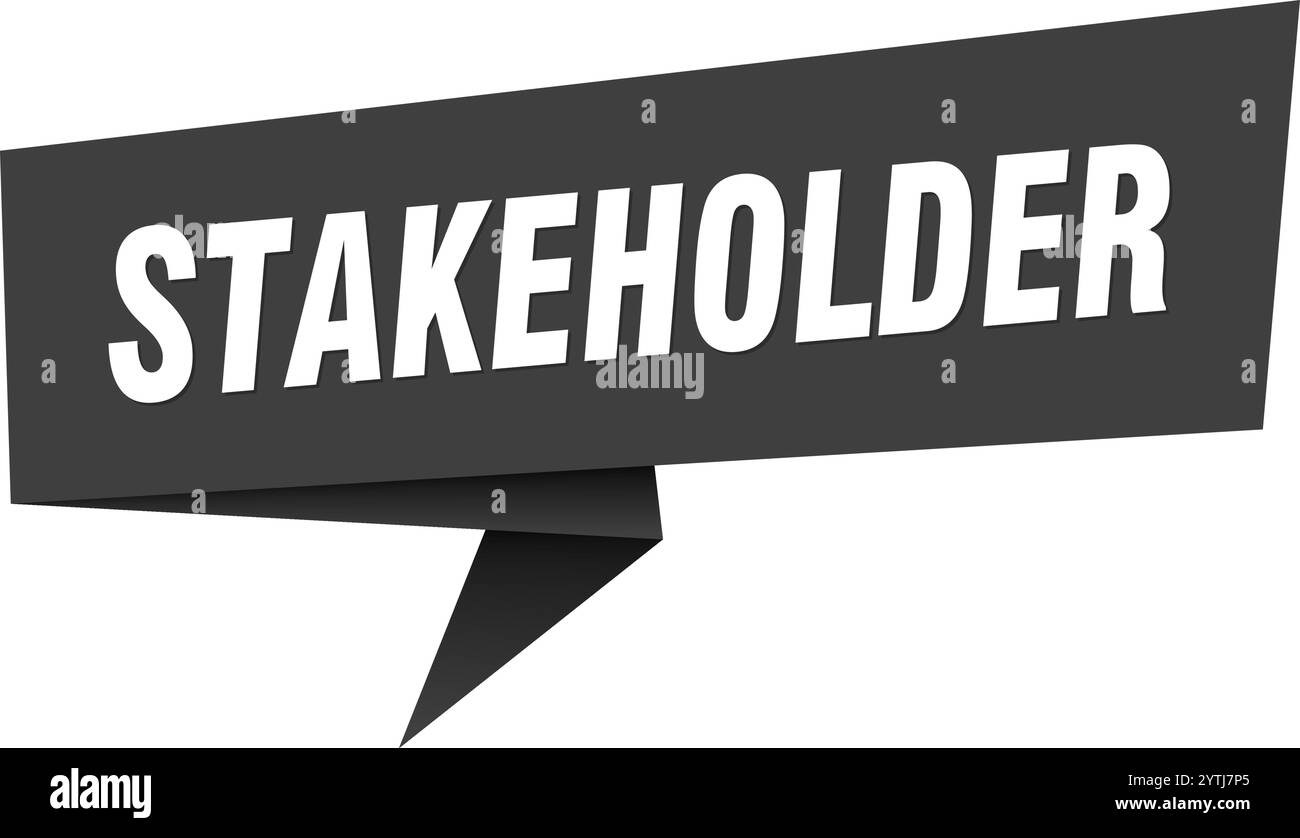 stakeholder banner. stakeholder speech bubble, label, sticker, ribbon ...