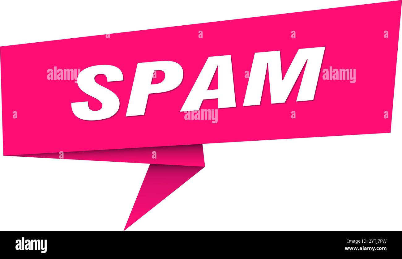 spam banner. spam speech bubble, label, sticker, ribbon, sign template Stock Vector Image & Art ...