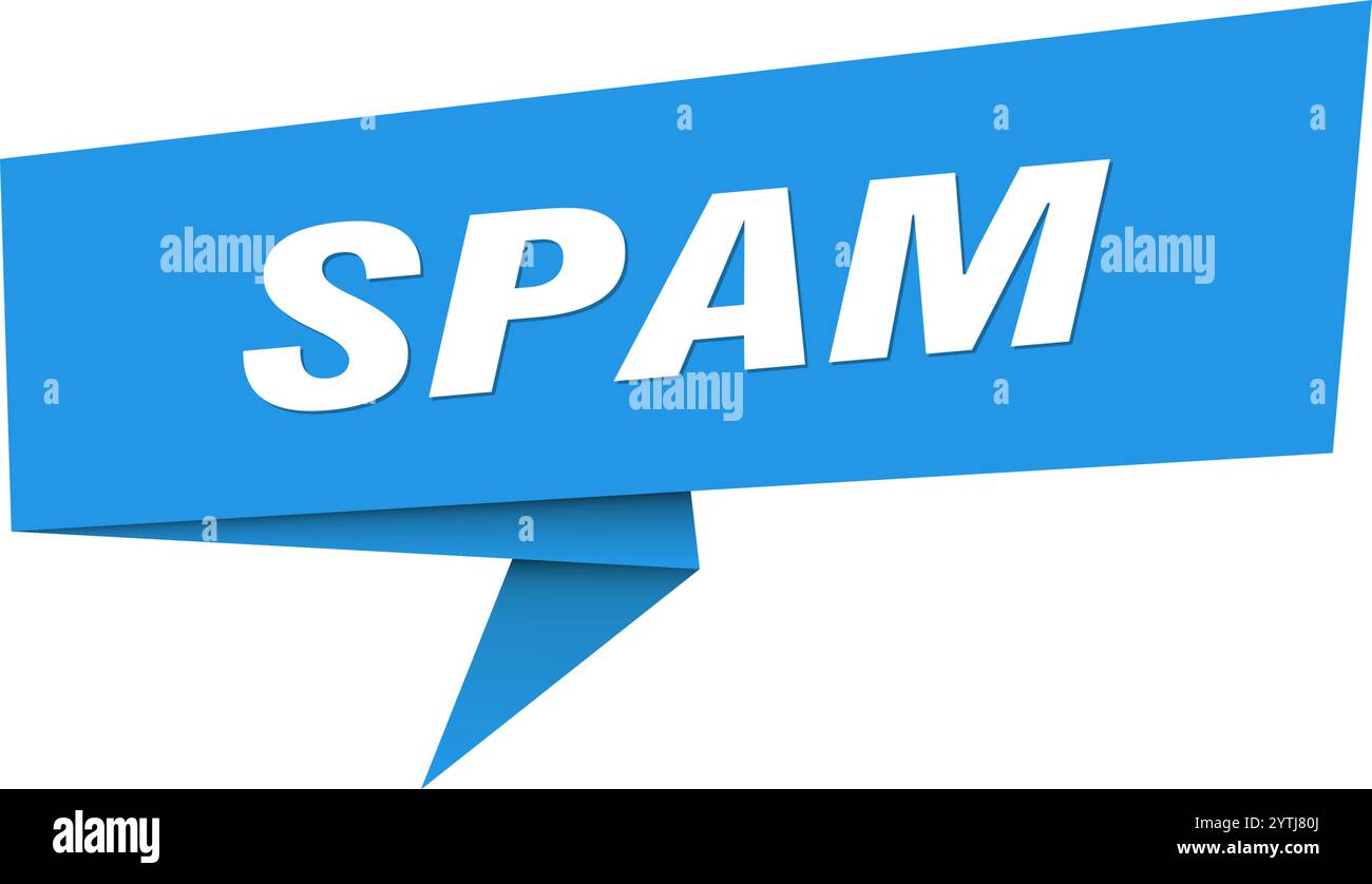 spam banner. spam speech bubble, label, sticker, ribbon, sign template ...