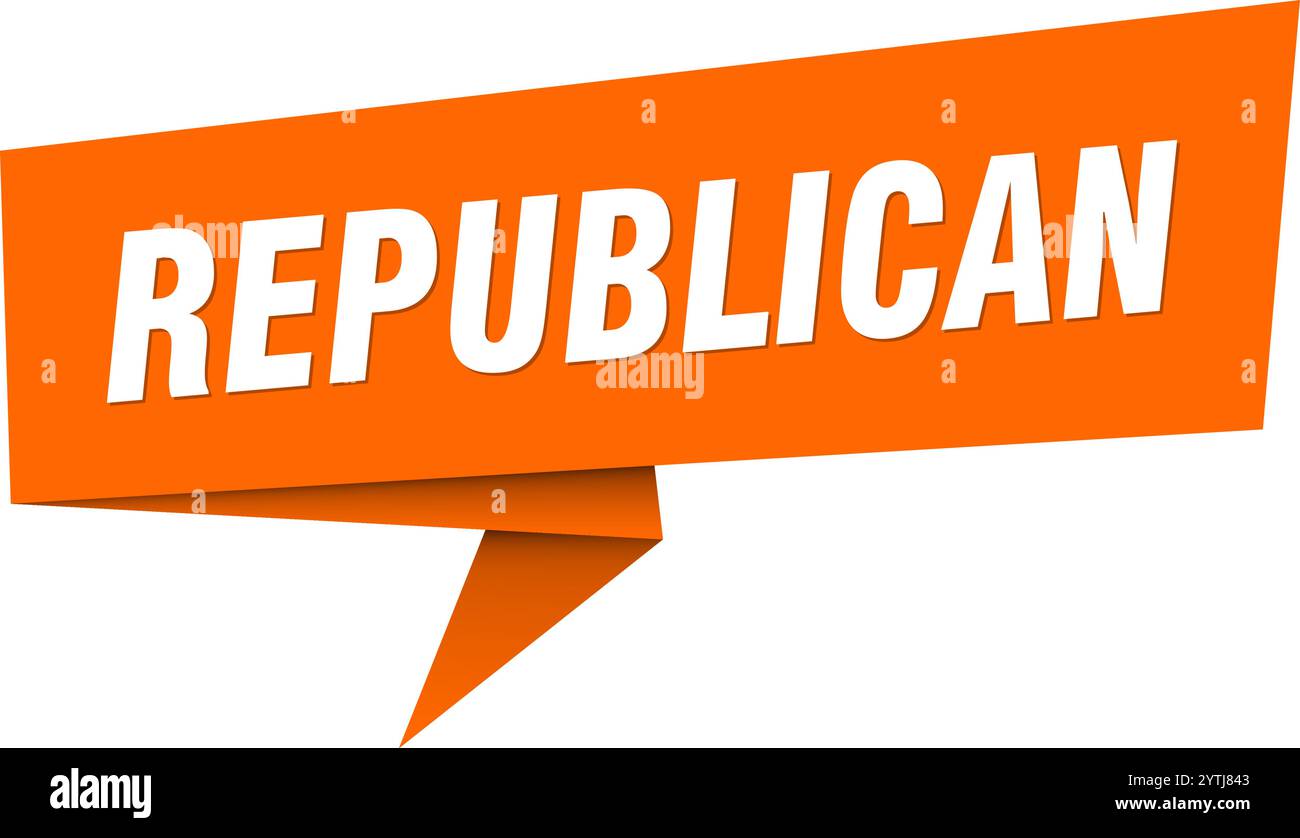 republican banner. republican speech bubble, label, sticker, ribbon ...